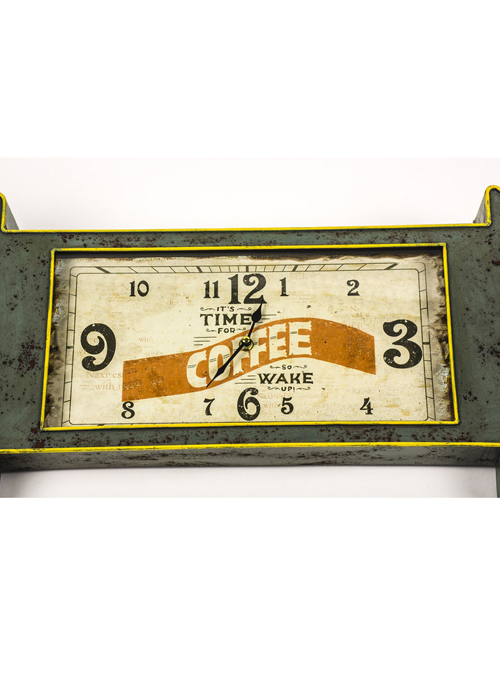 REL015_4 grey metal arrow clock - Interior Flair