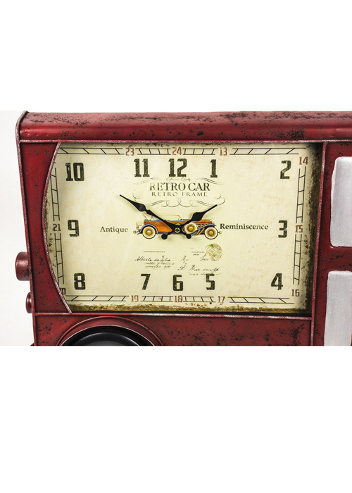REL016_3 red van clock - Interior Flair