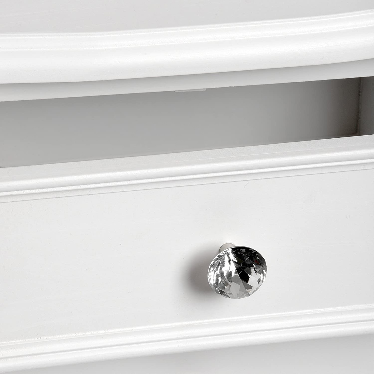 17960-b white 2 drawer side table - Interior Flair