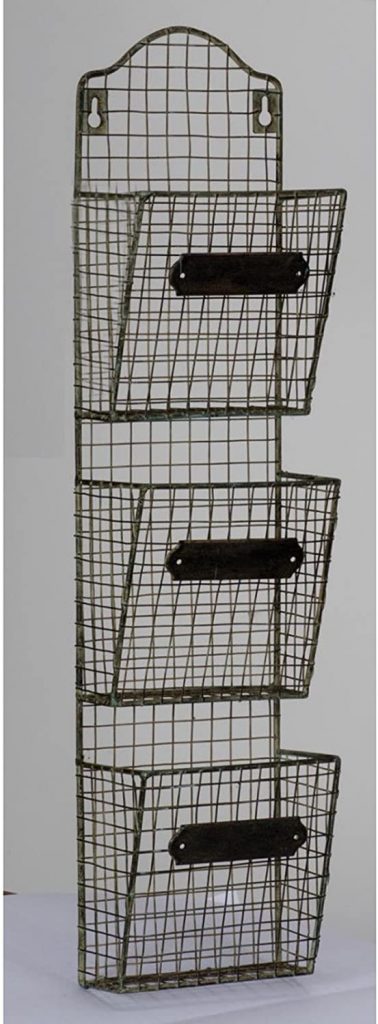 GUD147_2 black wire wall filing letter rack - Interior Flair