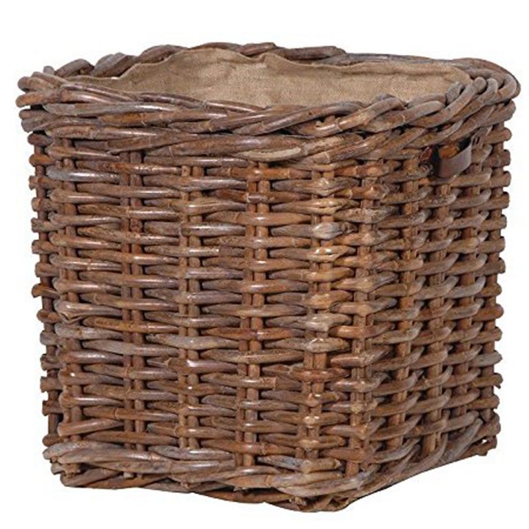 Large Sturdy Lined Basket Brown - Interior Flair