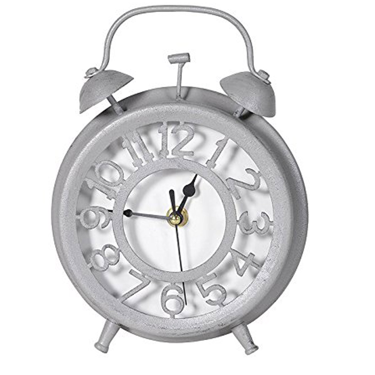 cxe009_2_Traditional Alarm Clock Style Grey Clock - Interior Flair