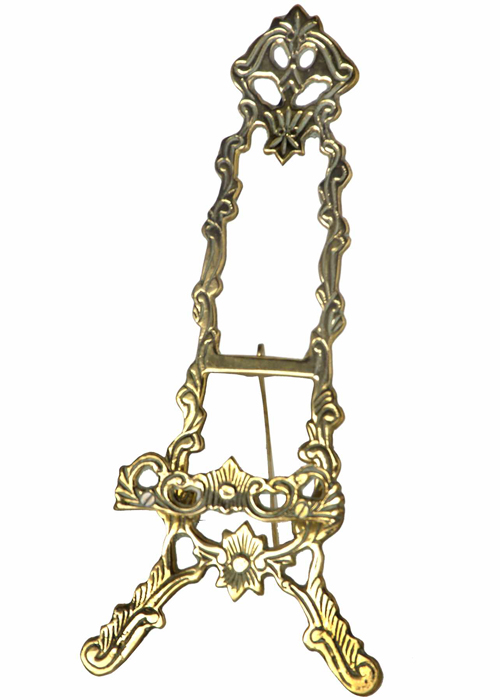 1888m brass display stand easel - Interior Flair