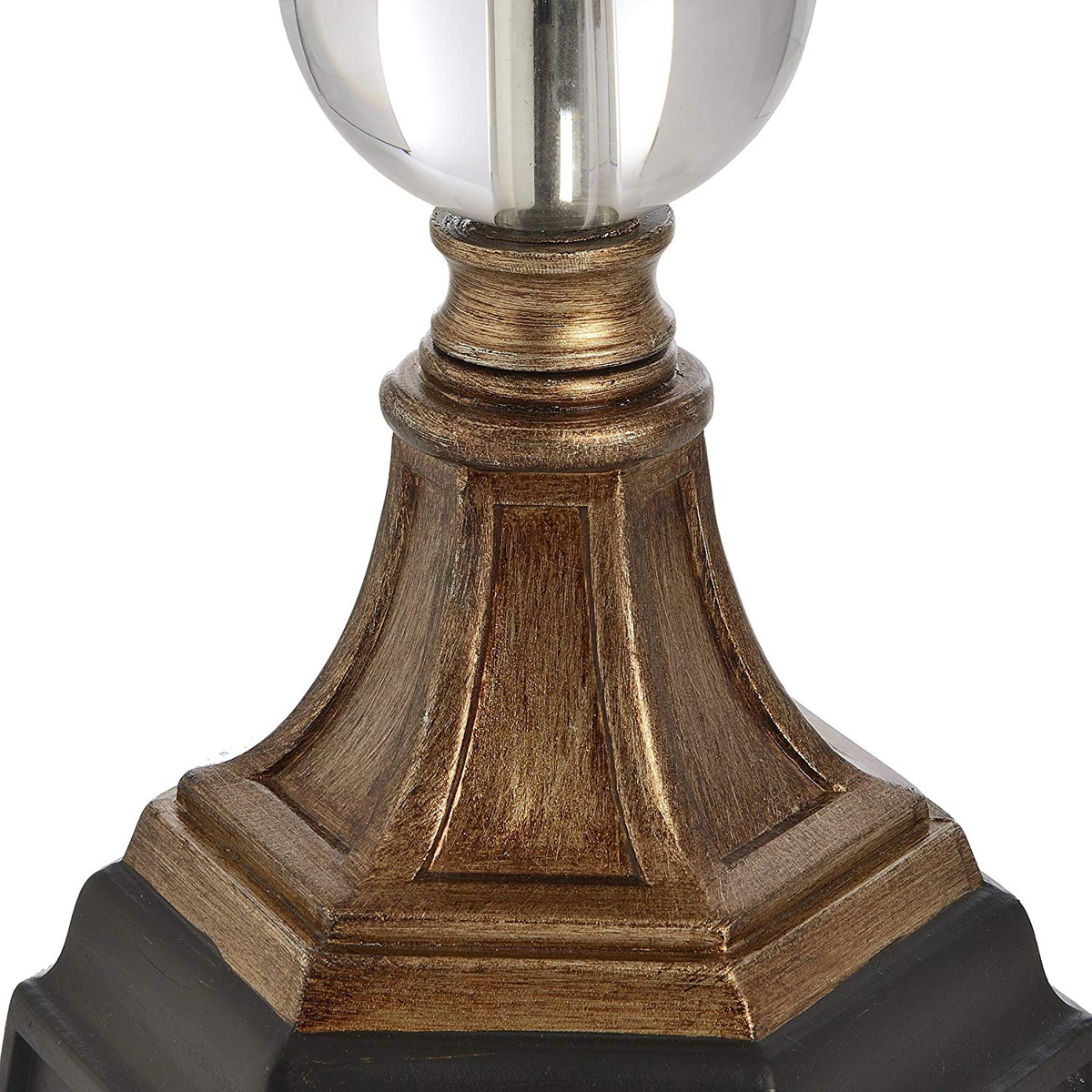 16385-b Elegant Glass Crystal Table Lamp - Interior Flair