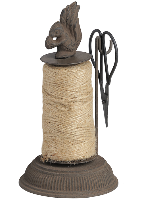 11295 Rustic Brown Scissors and String Dispenser - Interior Flair