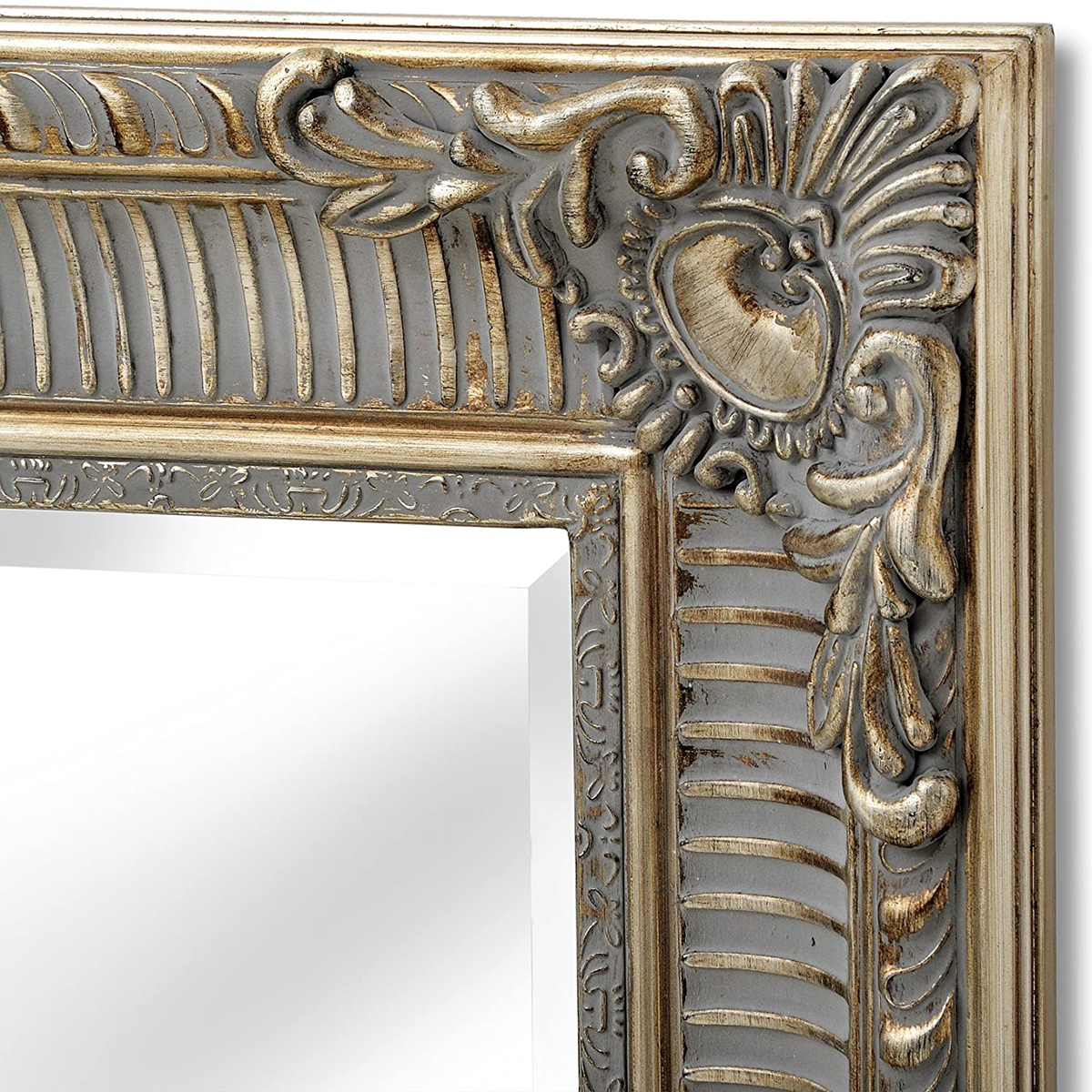 15328-b Large Antique Gold Wall Mirror - Interior Flair