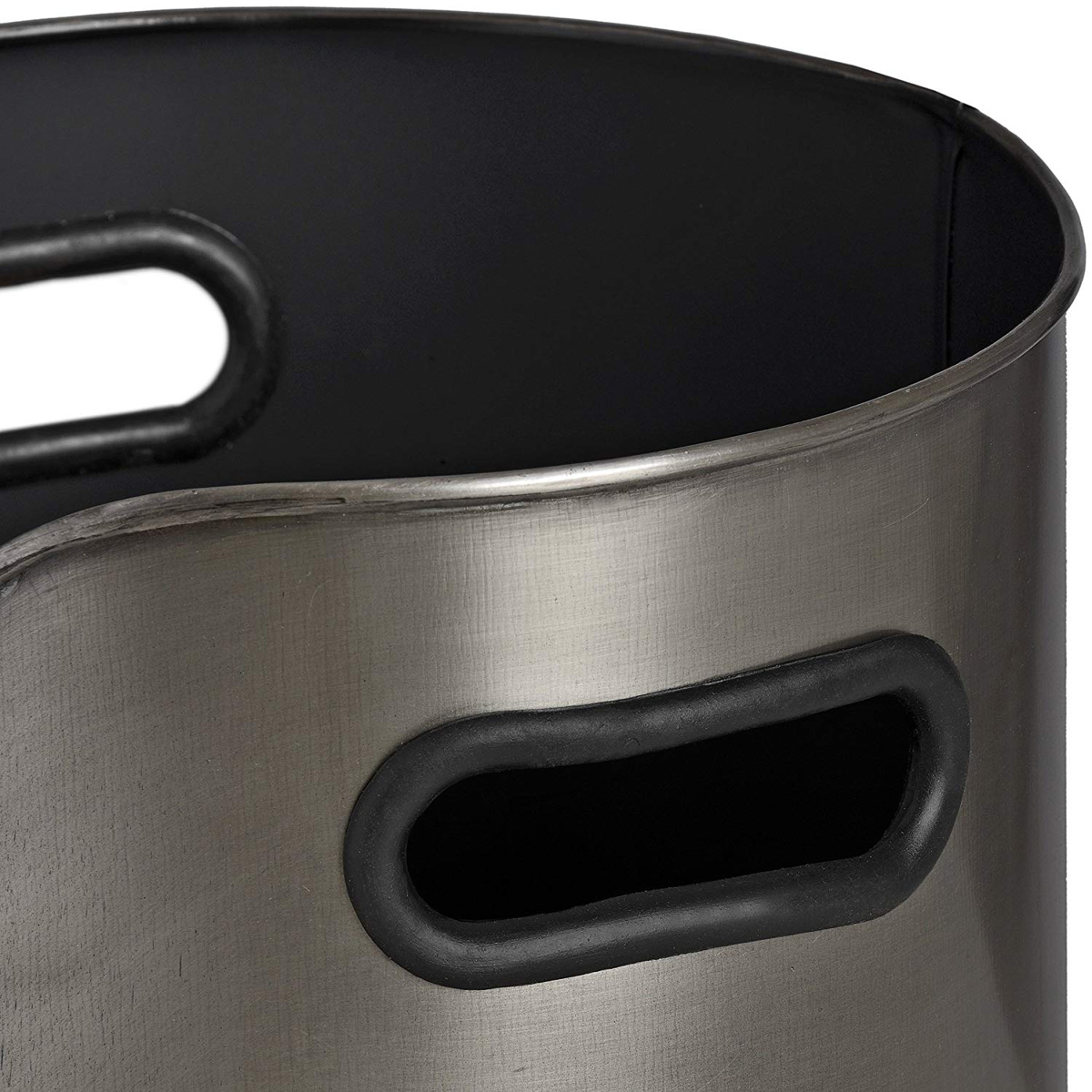 17529-b Antique Pewter Grey Kindling Container - Interior Flair