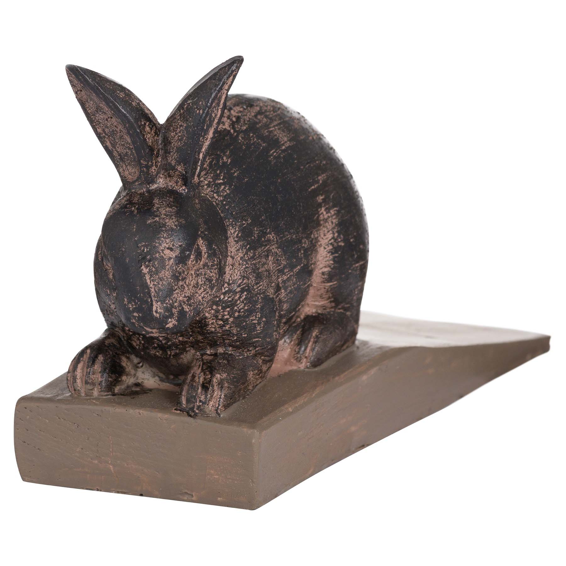 19671-b Country Style Brown Rabbit Doorstop - Interior Flair