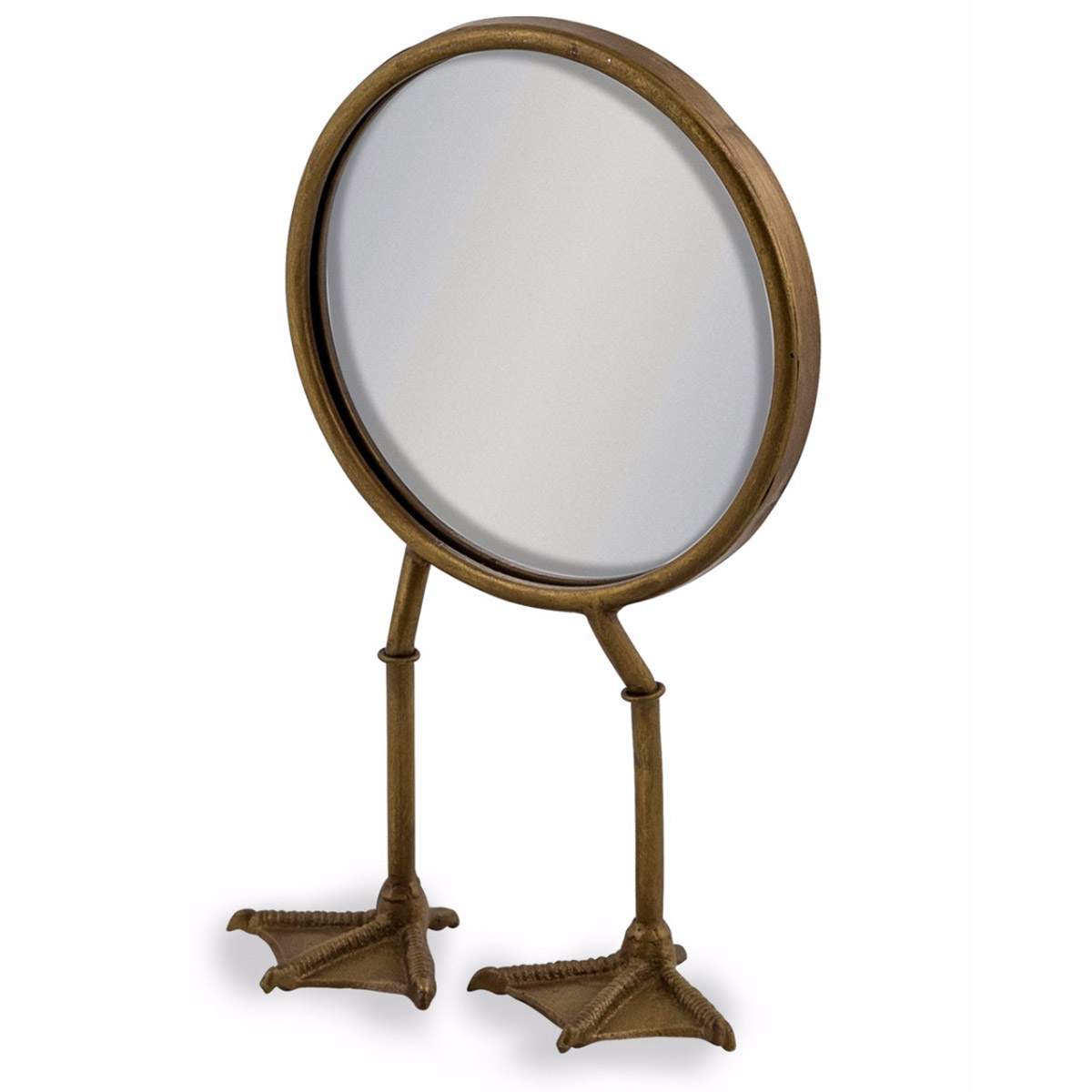 ET313 Vintage Bronze Metal Bird Legs Mirror - Interior Flair