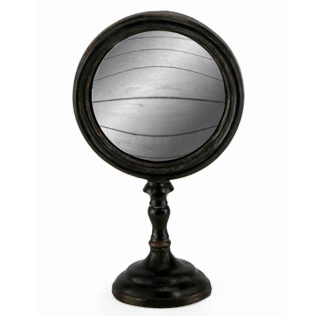 MK1 Antique Black Convex Mirror on Stand - Interior Flair