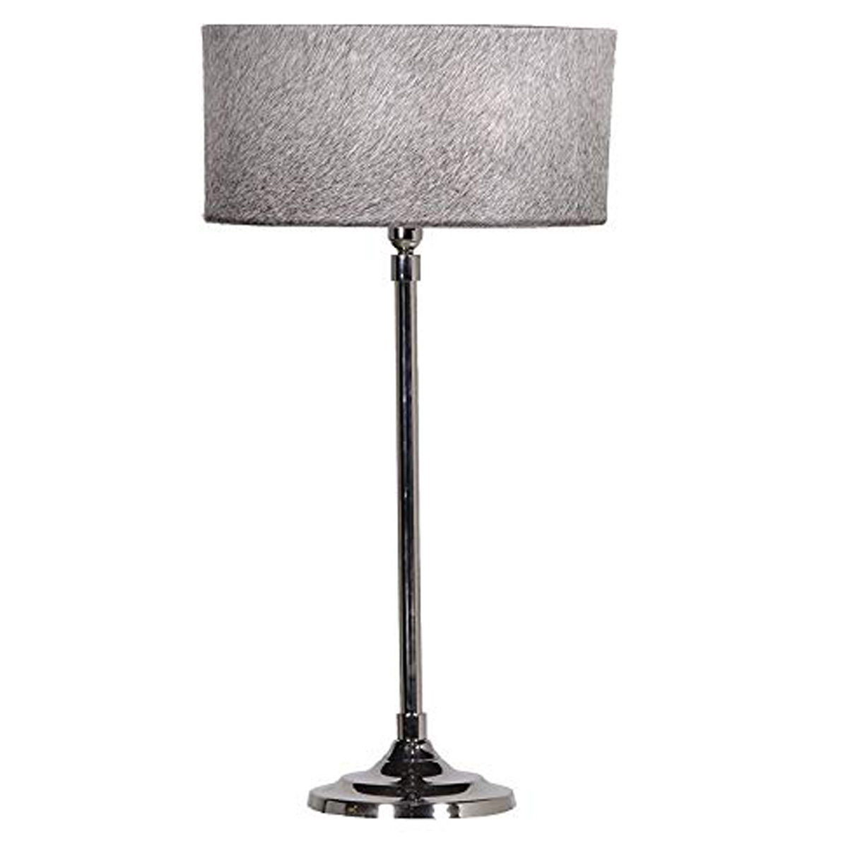 ATC069 Elegant Silver Grey Hide Table Lamp - Interior Flair