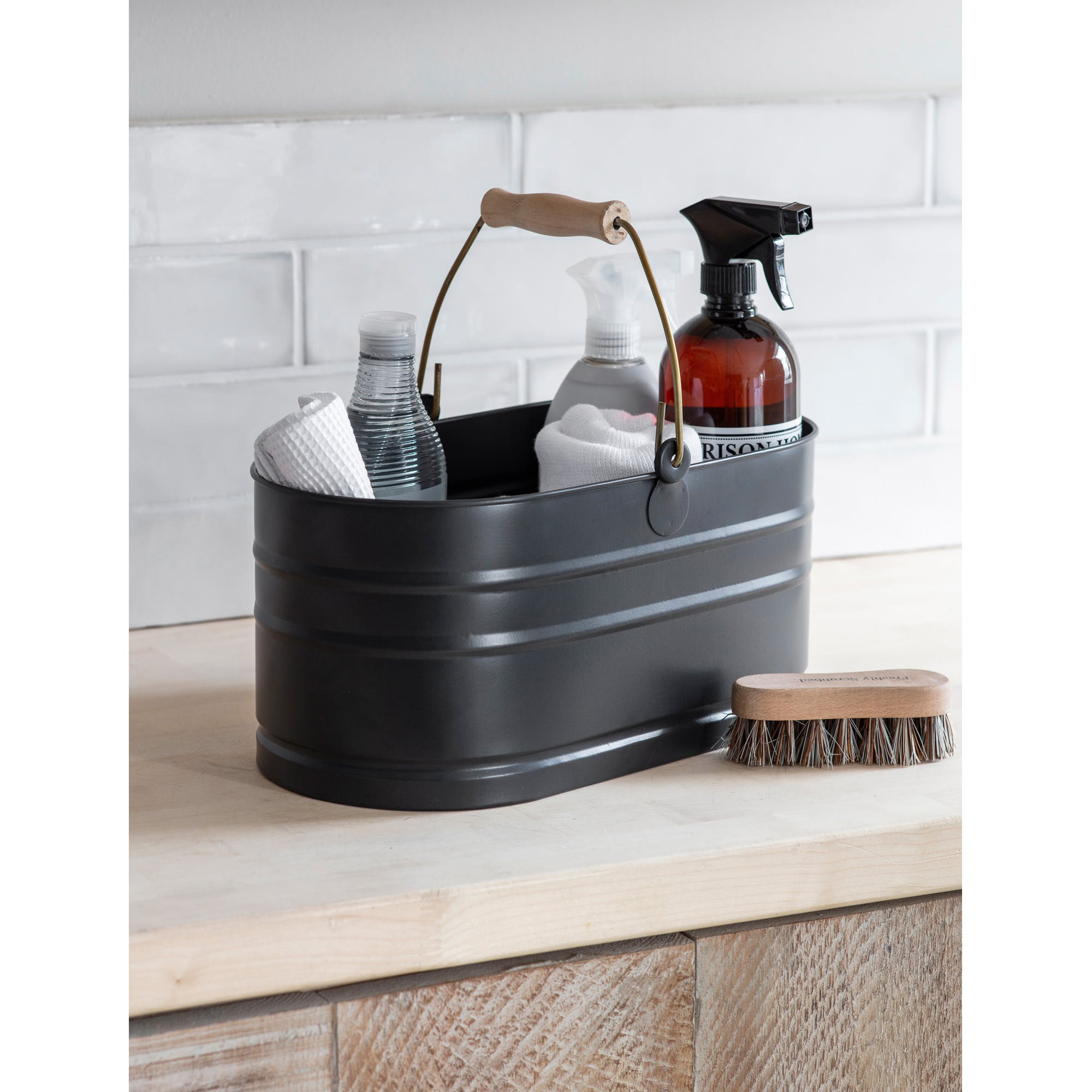 UBCN01_3 Dark Grey Metal Utility Bucket - Interior Flair