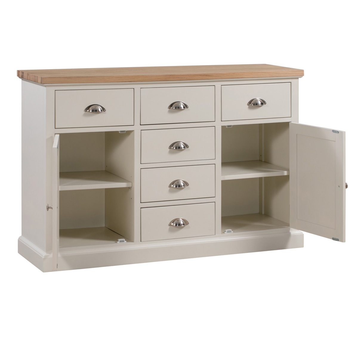 19329-a Large Farmhouse Style White Sideboard - Interior Flair