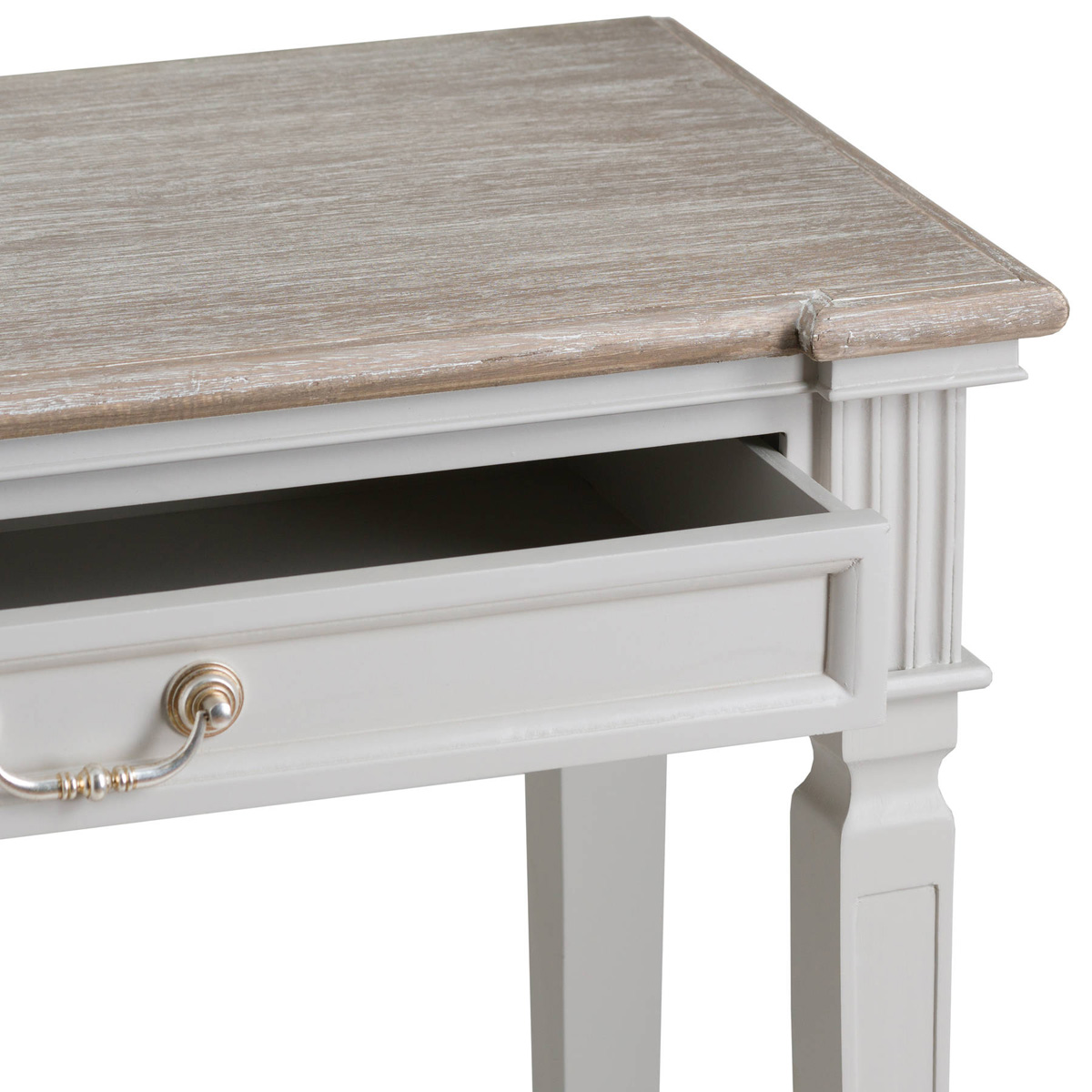19639-a Classic White Grey Drawers Console Table - Interior Flair