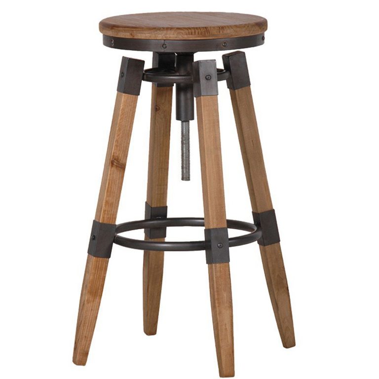 RYH075 Sturdy Industrial Style Round Bar Stool - Interior Flair