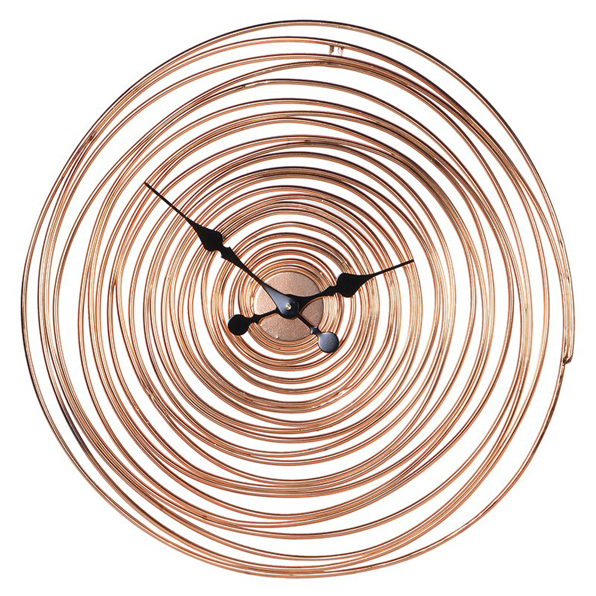MWM140 Contemporary Style Copper Swirl Wall Clock - Interior Flair