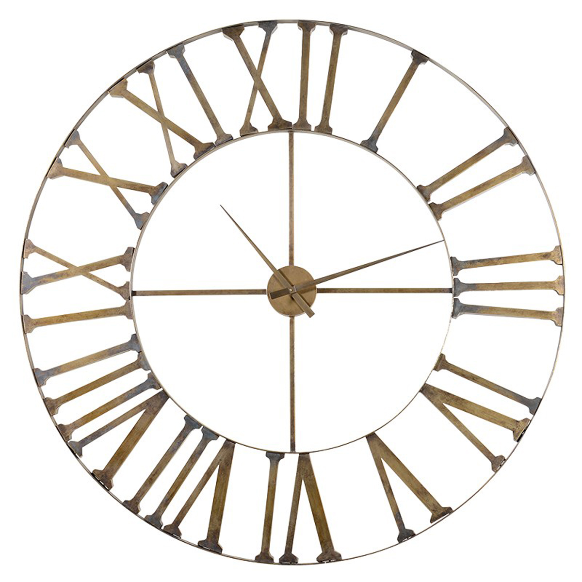 PCE213 Extra Large Distressed Gold Clock - Interior Flair