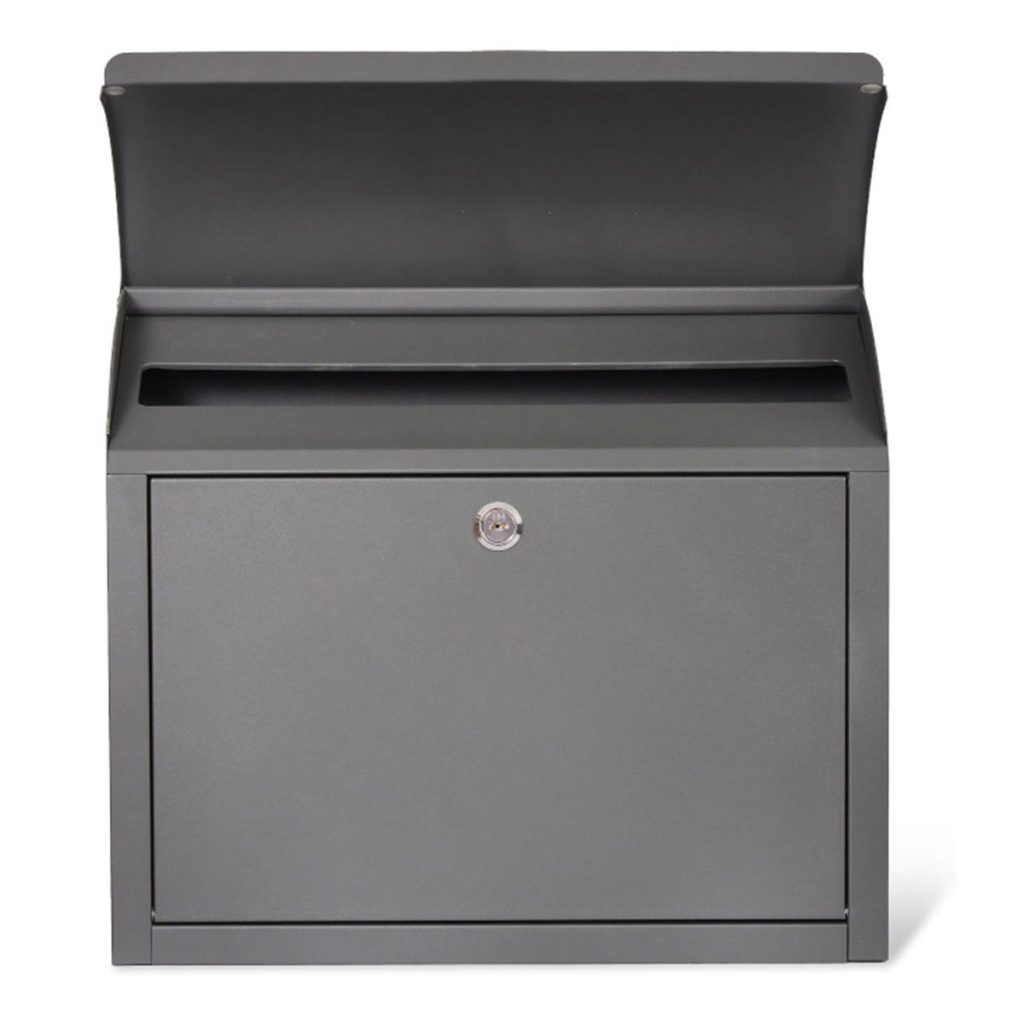 Contemporary Style Grey Wall Post Box - Interior Flair