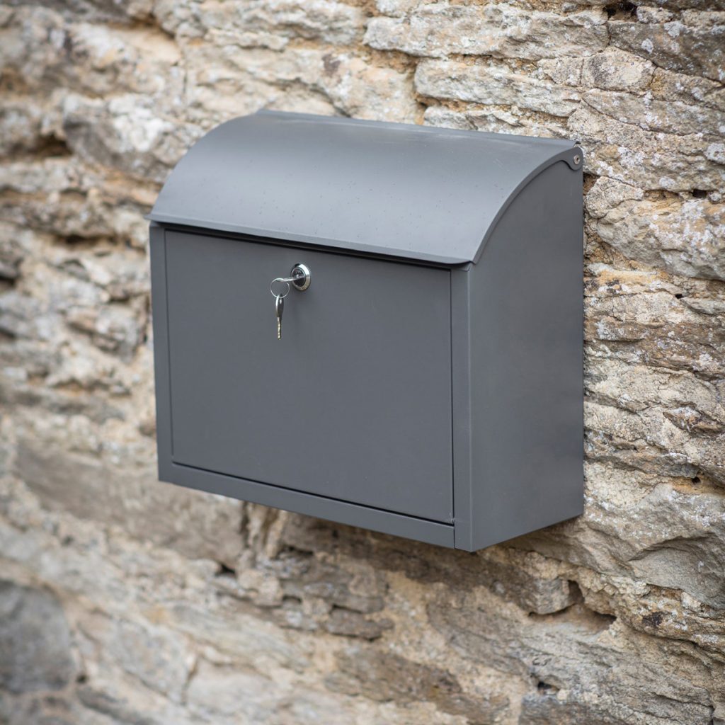 Contemporary Style Grey Wall Post Box - Interior Flair