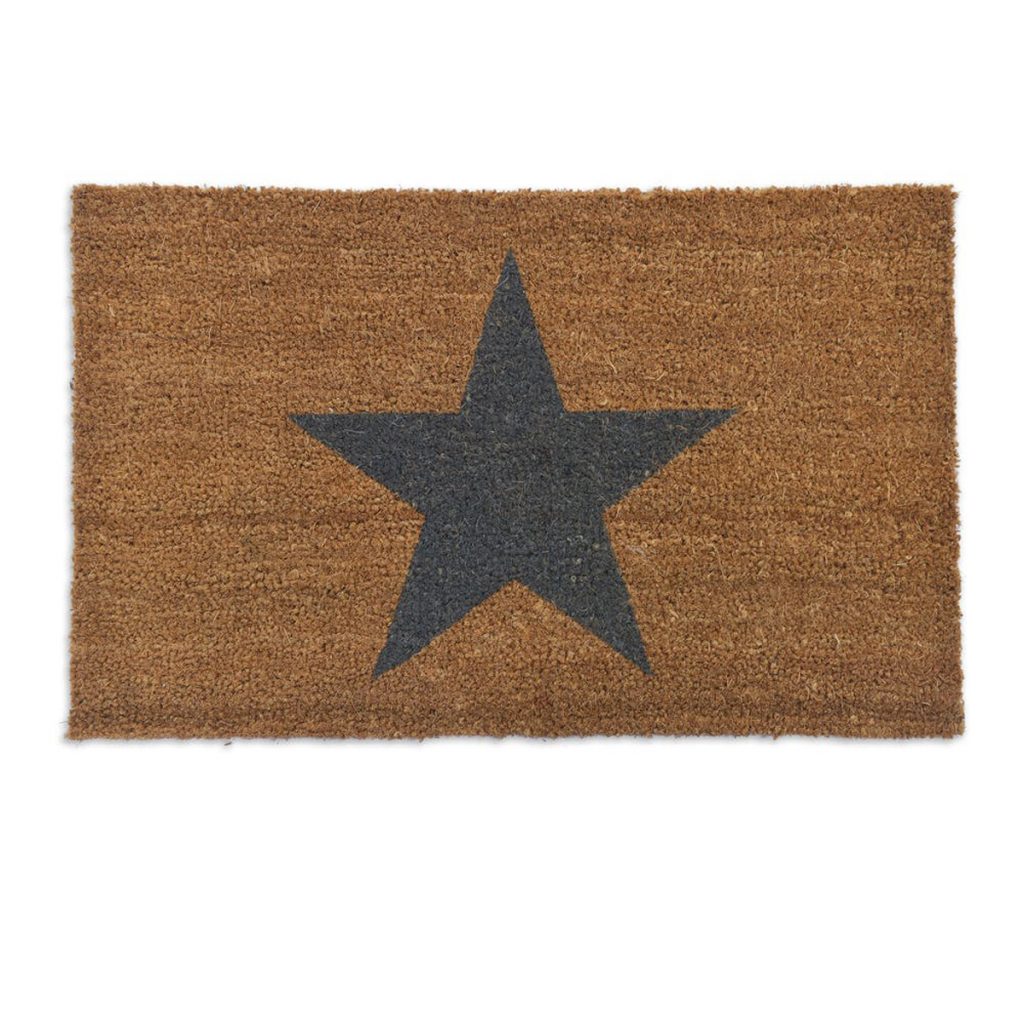 Large Grey Star Coir Doormat - Interior Flair