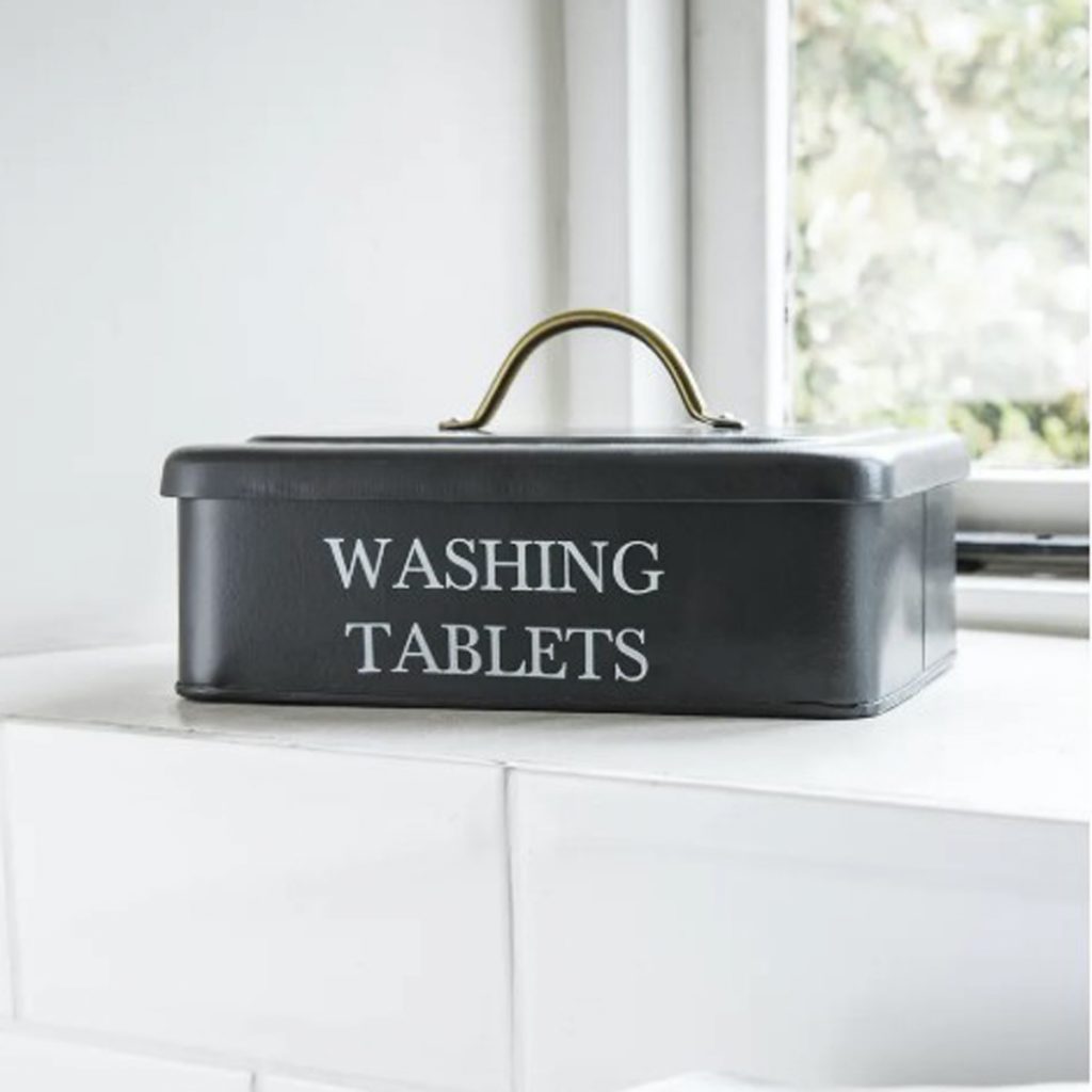 Grey Washing Powder Tablets Container - Interior Flair