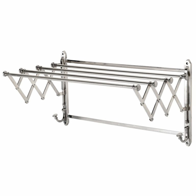 Silver Metal Extendable Clothes Rail - Interior Flair
