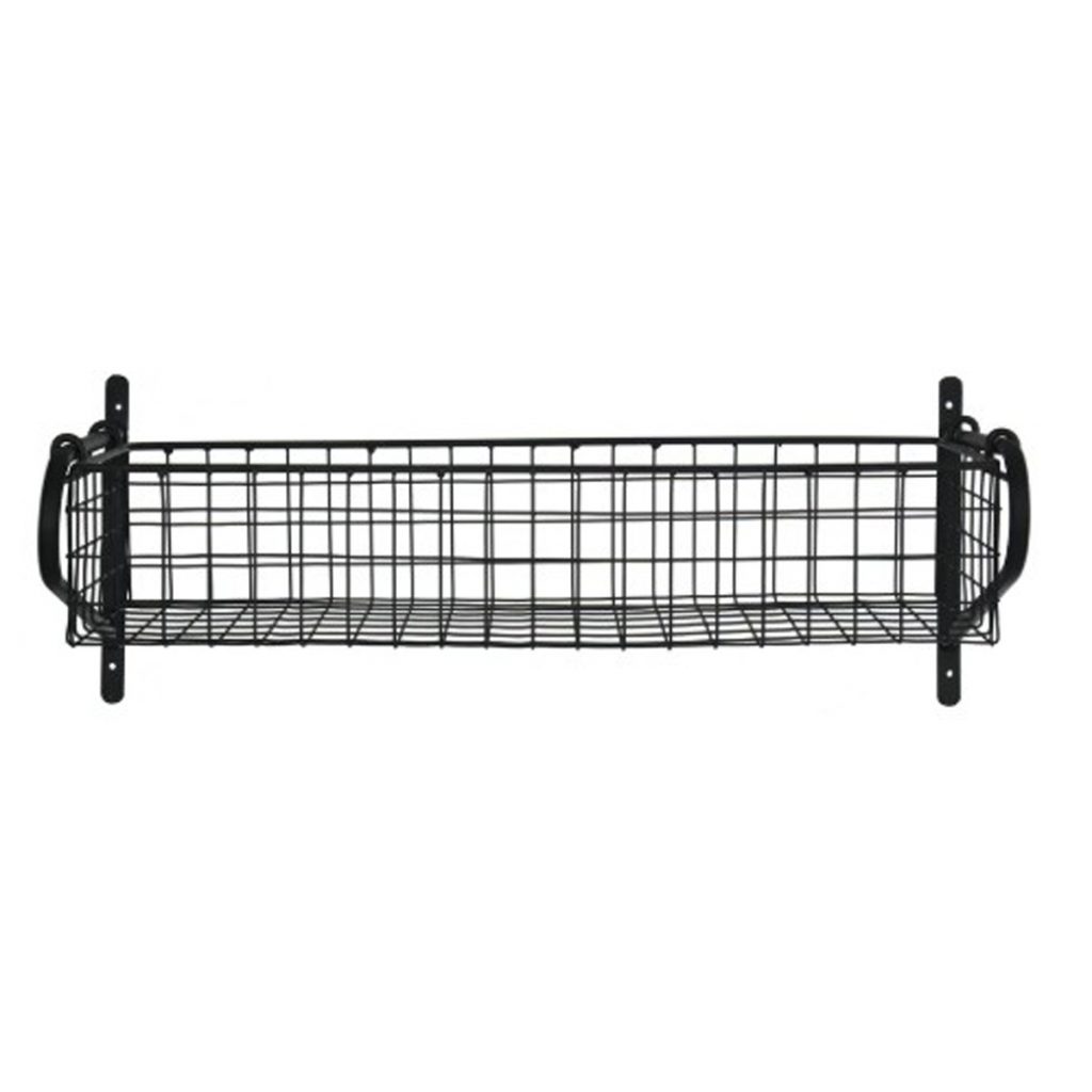 Black Wire Basket Wall Shelf - Interior Flair