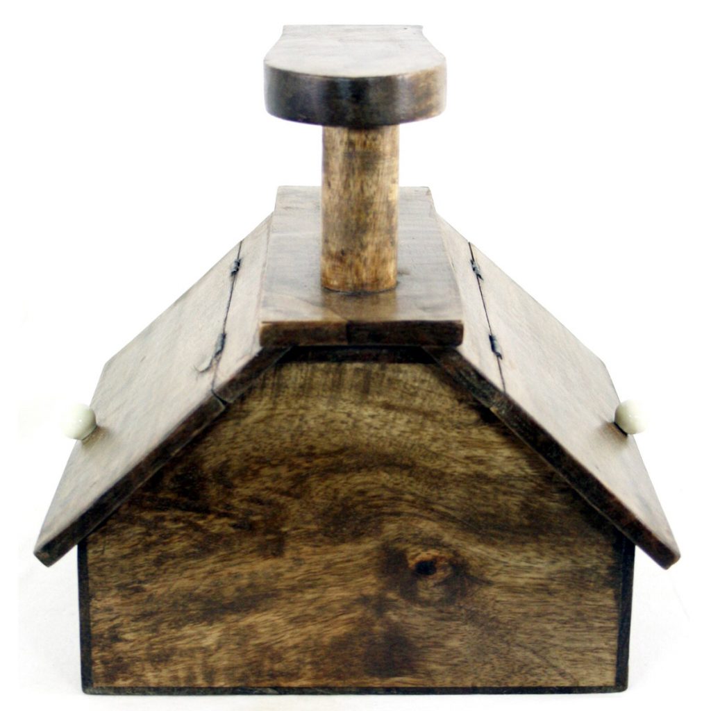 Brown Solid Wood Shoe Shine Box - Interior Flair