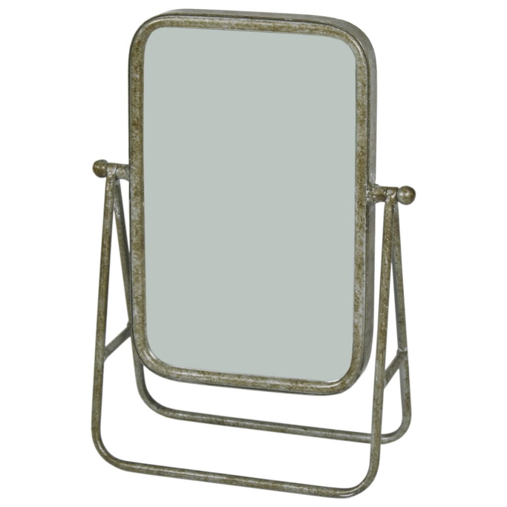 Distressed Gold Mirror on Stand - Interior Flair
